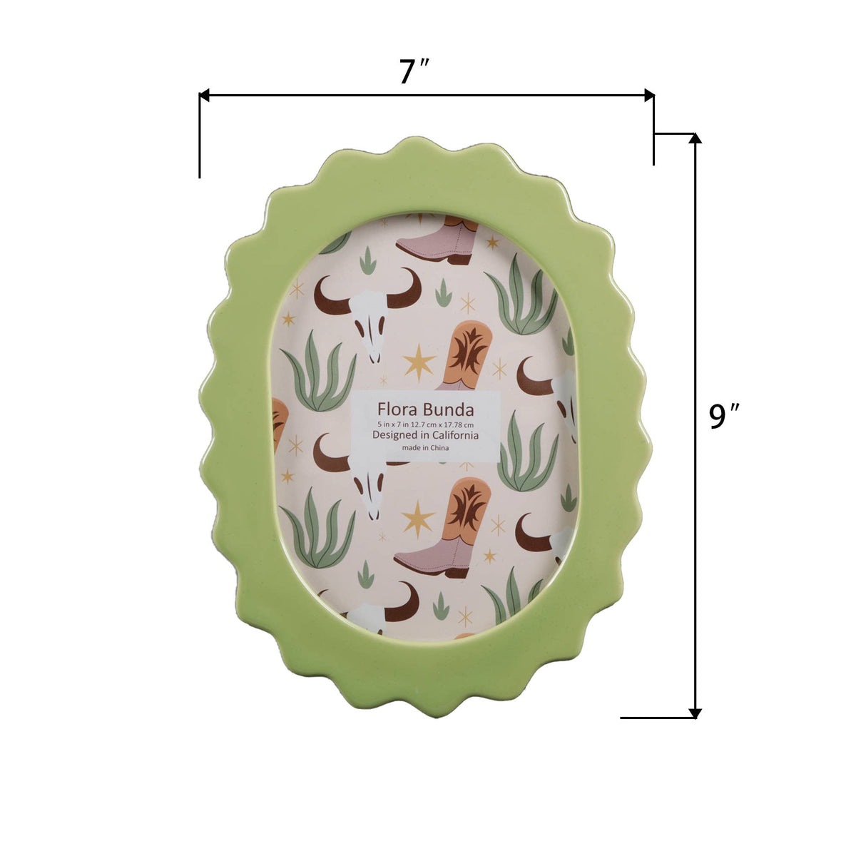 Lime Oval Scallop Edge Frame – All Good Things